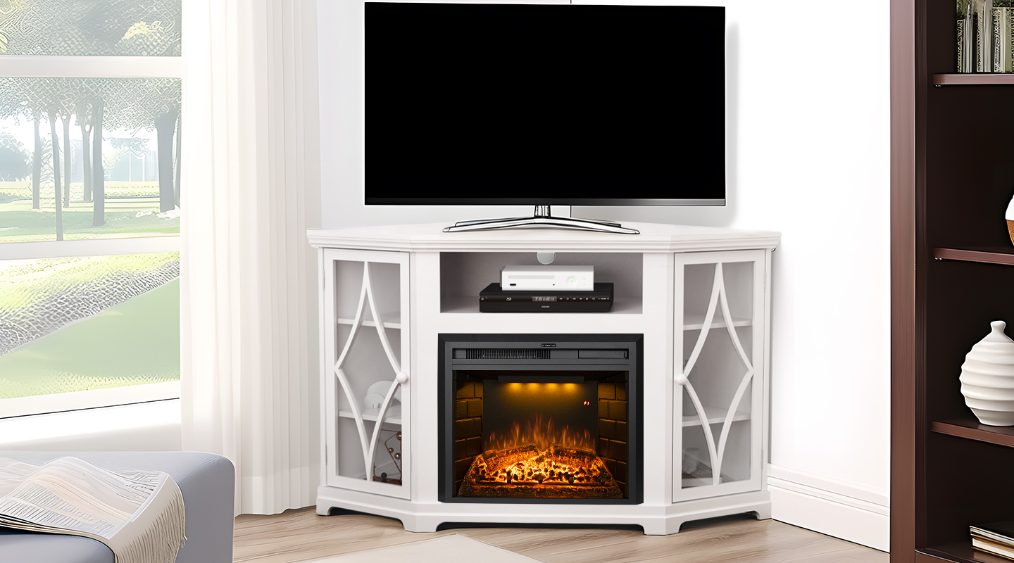 Dimplex corner electric fireplace tv stand store